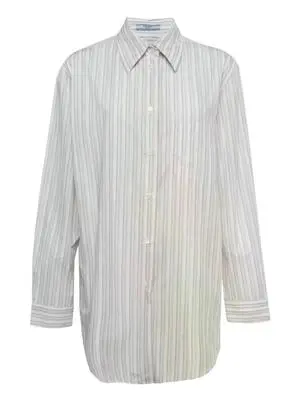 Prada Cotton Striped Shirt - White