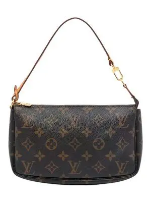 LOUIS VUITTON 1999 Monogram Pochette Accessoires Shoulder Bag - Brown