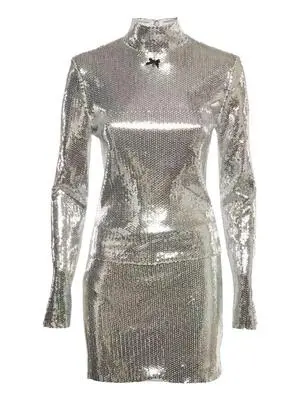 Remain Birger Christensen Sequin Top And Skirt Set - Silver