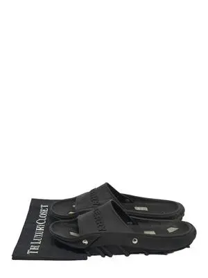 Burberry Bucklow Ridged-sole Slides - Black