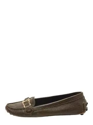LOUIS VUITTON Logo-embellished Leather Loafers - Brown