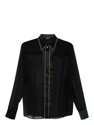 Versace Studded Embellished Shirt - Black