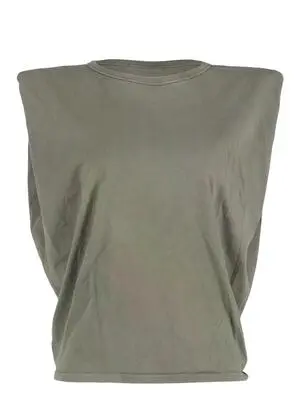 THE FRANKIE SHOP Eva Padded-shoulder Top - Green