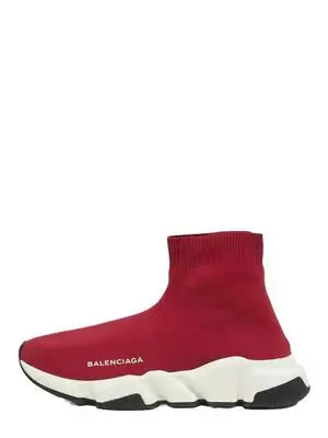 Balenciaga Fabric Knit Sneakers - Red
