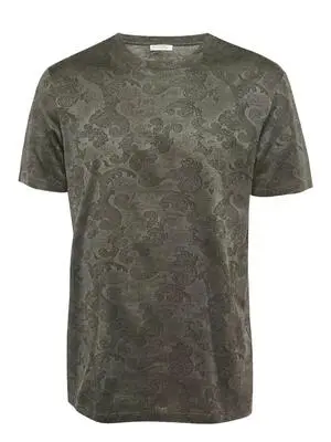 Versace Jacquard Crew-neck T-shirt - Grey