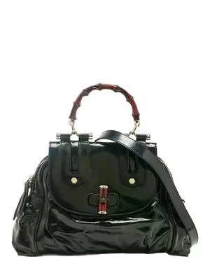 GUCCI Dialux Pop Bamboo Satchel
