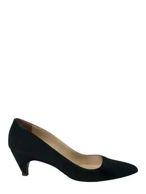 Prada Cone-heel Suede Pumps - Green