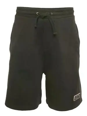 Valentino Garavani Logo-appliqué Shorts - Black