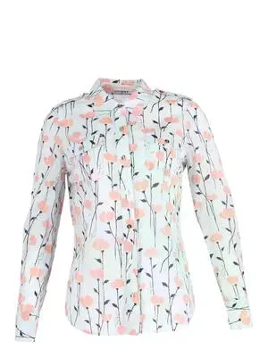 Tory Burch Floral-print Shirt - Blue