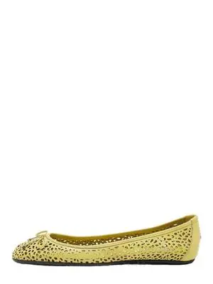 JIMMY CHOO Cutout Bow Flats - Green