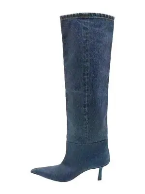 ALEXANDER WANG Denim Knee-high Boots - Blue