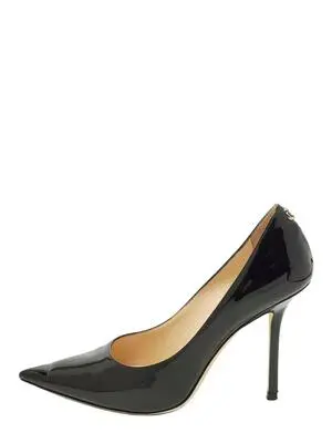JIMMY CHOO Pointed-toe Leather Pumps - Black