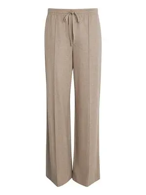 Vince Wool-blend Wide-leg Trousers - Beige