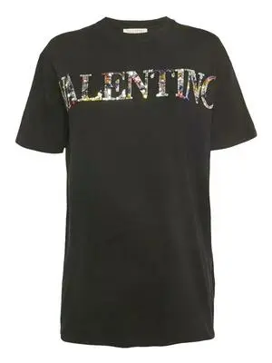 Valentino Garavani Sequin Embellished T-shirt - Black