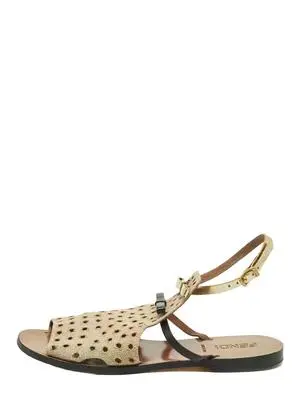 Fendi Perforated Sandals - Neutrals