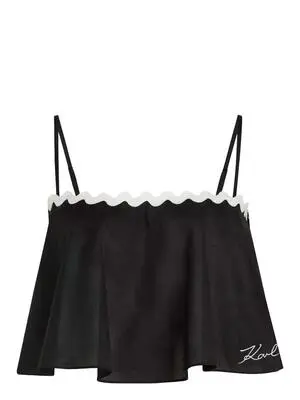 Karl Lagerfeld Cropped Top - Black