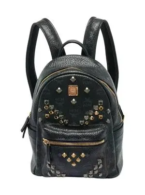 Mcm Small Stark Studded Backpack - Black