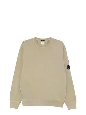 C.P. COMPANY Logo-patch Crew-neck Sweatshirt - Green