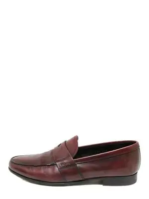 Prada Leather Loafers - Red