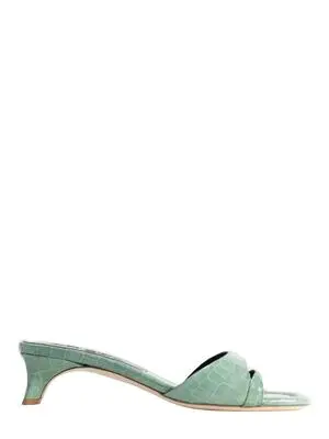 By Far Embossed Babygirl Mules - Green