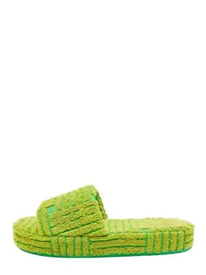 Bottega Veneta Pool Fabric Open Toe Sandals - Green