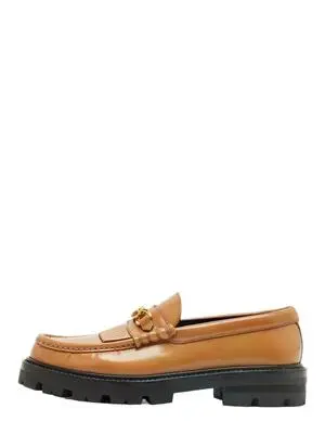 CELINE Leather Chunky-Sole Loafers