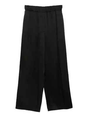 JIL SANDER Satin Trousers - Black