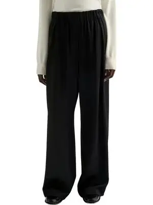 JIL SANDER Satin Trousers - Black