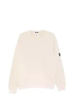 C.P. COMPANY Lens-detail Crew-neck Sweatshirt - Neutrals