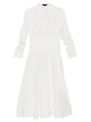 Alice + Olivia Button-down Corset Midi Dress - White