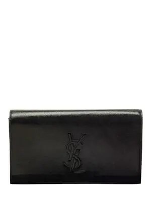 SAINT LAURENT Belle De Jour Leather Clutch