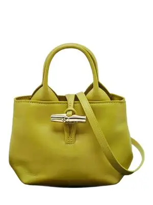 Longchamp Calf Leather Tote Bag - Yellow