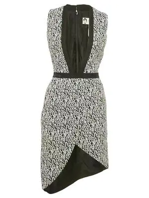 LANVIN Logo-print Asymmetric Dress - Black