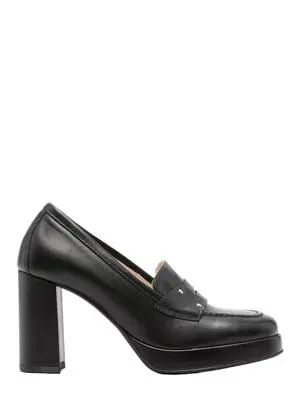 NEROGIARDINI Square-toe Leather Pumps - Black