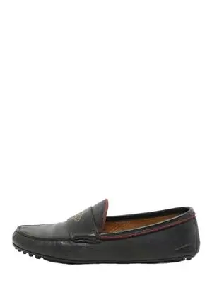 Gucci Bee-detail Leather Loafers - Black