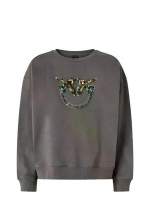 Pinko Embellished Sweatshirt - Grey
