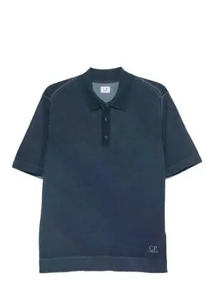 C.P. COMPANY Buttoned Polo Shirt - Blue
