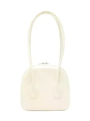 SALCE Rounded Leather Shoulder Bag - Yellow