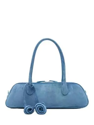Magda Butrym Brigitte Trapeze Suede Shoulder Bag - Blue