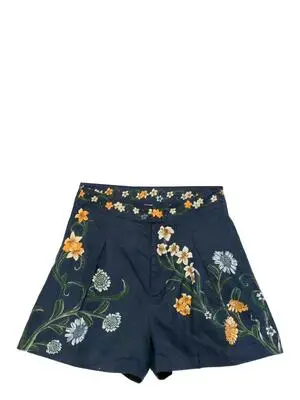 Agua Bendita Maratea Floral Print Shorts - Blue