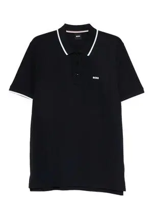 BOSS Tipped Short-sleeve Polo Shirt - Blue