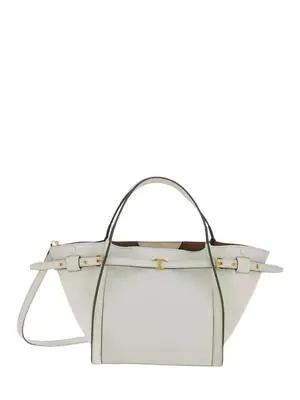 TOD'S T Timeless Logo Tote Bag - Neutrals