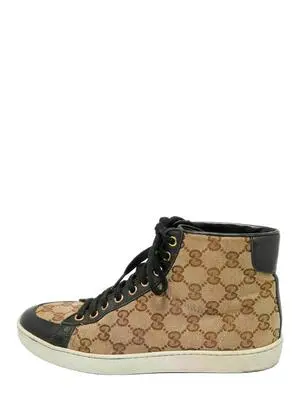 Gucci California Patterned High-top Sneakers - Brown
