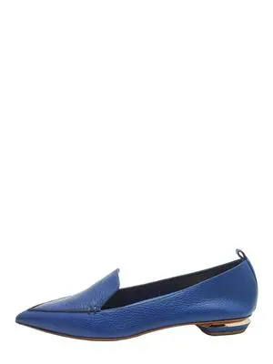 NICHOLAS KIRKWOOD Beya Sculpted-heel Leather Loafers - Blue