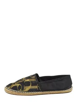 Carolina Herrera Satin Pattern Espadrilles - Black