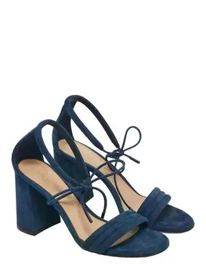 GIANVITO ROSSI Midnight Suede Sandals - Blue