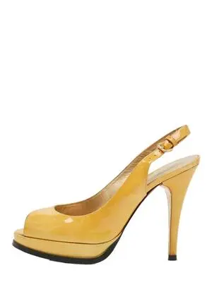 STUART WEITZMAN Peep-toe Slingback Sandals - Yellow