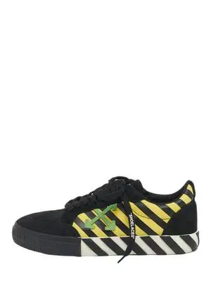 Off-White Suede Striped Sneakers - Black