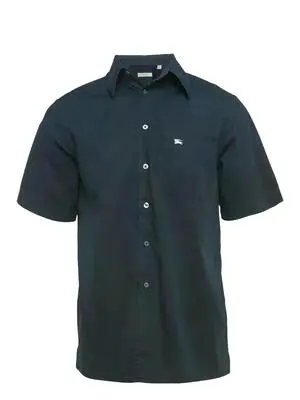 Burberry Logo-embroidered Shirt - Blue