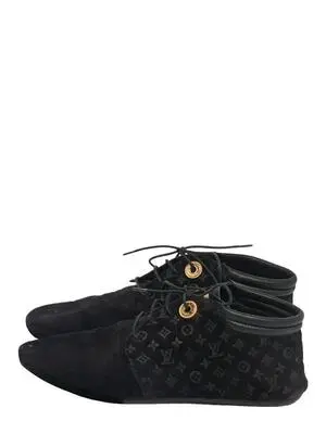 LOUIS VUITTON Monogram Suede Sneakers - Black